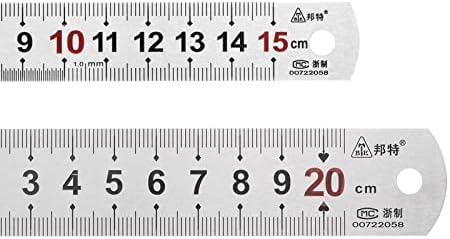 Amazon.com: HARFINGTON Metal Straight Ruler Set 6 Inch 8 Inch Precision ...