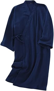 Amazon.com: Cotton Kimono Robes with Pocket Waffle Japanese Style Yukata Kimono Pajamas ...