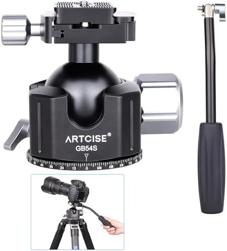 Amazon.com : ARTCISE 54mm Low Profile Ball Head with Handle,All Metal ...