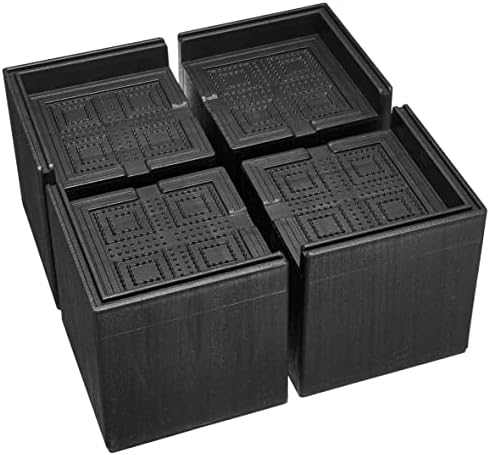 Amazon.com: MixDora Bed Risers Heavy Duty 4 inch Furniture Risers L ...