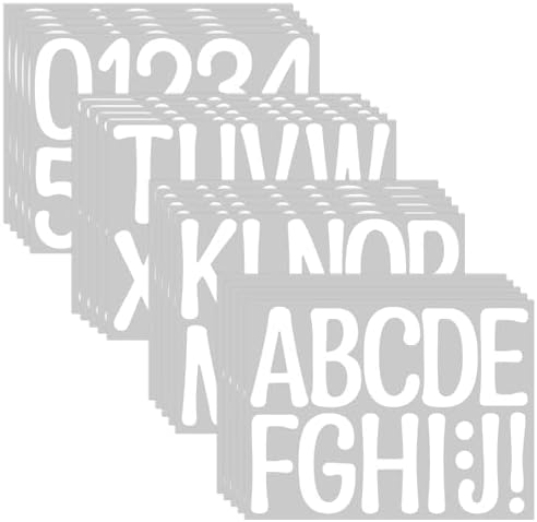 Amazon.com: 20 Sheets Alphabet Stickers 4 in Letter and Numbers ...