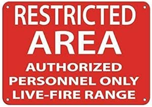 New Metal Sign Aluminum Sign Restricted Area Authorized Personnel Only ...