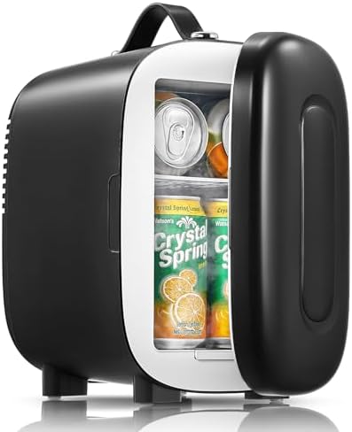 Amazon.com: Mini Fridge for Bedroom, 5 Liter/6 Can Portable Drink ...