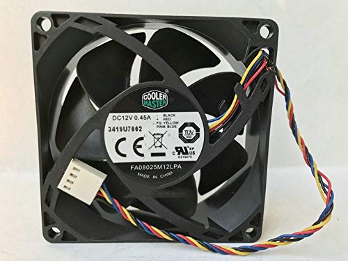Amazon.com: huayu for Cooler Master 8025 FA08025M12LPA 12V 0.45A 4-Wire ...