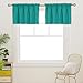 Amazon.com: Deconovo Turquoise Valances for Window Kitchen Valance ...