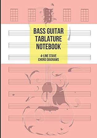 Bass Guitar Tablature Notebook: Blank Bass Guitar Tab Paper, 8 4-Line ...