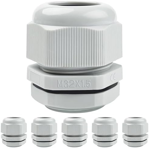 M32 Cable Glands 6Pcs - Caianwin 32mm Stuffing Glands IP68 Waterproof ...