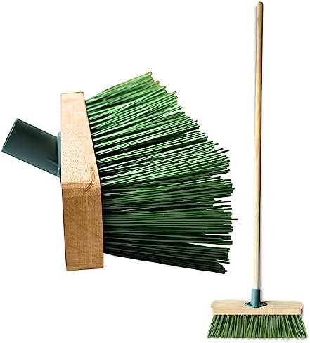 12” Broom Outdoor Yard Broom Sweeping Brush Strong PVC Bristles with ...