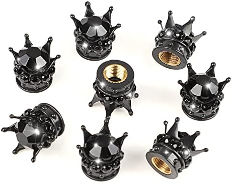 Amazon.com: 8 Pcs Car Crown Tire Valve Stem Caps, Bling Handmade ...