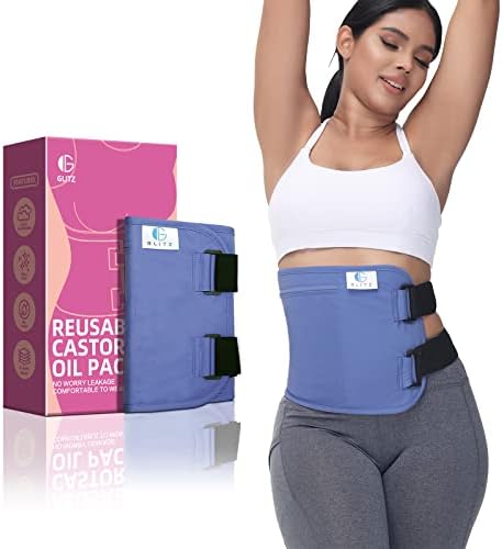 Amazon.com : glitz Castor Oil Pack Wrap – Reusable Organic Castor Oil ...