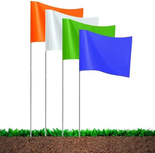 Amazon.com : JIZHGRAD Marking Flags, Orange&White&Green&Blue Marker ...