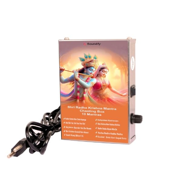Soundify Shri Radha - Krishna Mantra Chanting Box 10-in-1 Mantra Chanting Box (Metal) : Amazon ...