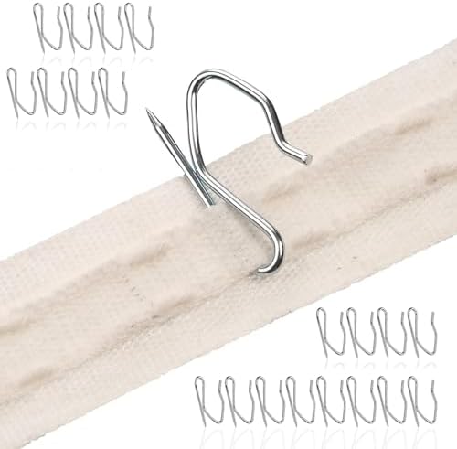 The Bead Shop Heavy Duty Zinc Metal Drapery Pin Hooks (50 Pack) for ...