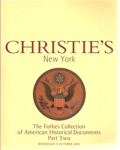 Christie's New York The Forbes Collection of American Historical ...