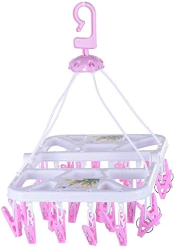 Synergy 25 Clips Stainless Steel Square Cloth Hanger/Clothes Stand for ...
