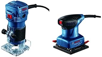 Bosch 06016A00F0 GKF 550 Palm Router (550W) & Corded Electric Orbital ...