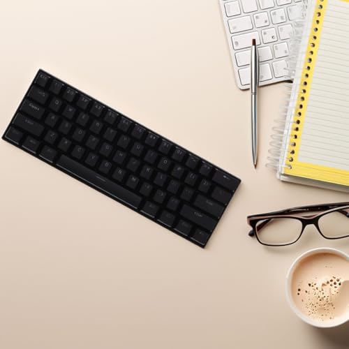 BESPORTBLE 61-Key Clicky Mechanical Keyboard Wired Blue Switches Black ...