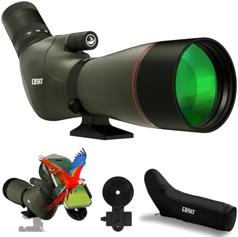 Gosky Newest 20-60x80 Dual Focusing Spotting Scope - Waterproof HD ...