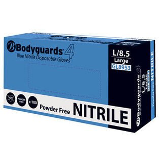 Polyco Bodyguards 4 Case of 1000 (10 boxes of 100) Blue Nitrile Powder ...