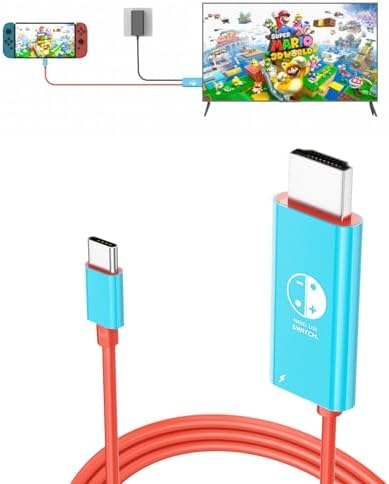 Amazon.com: Juseisin for Nintendo Switch USB C to HDMI Cable to TV ...