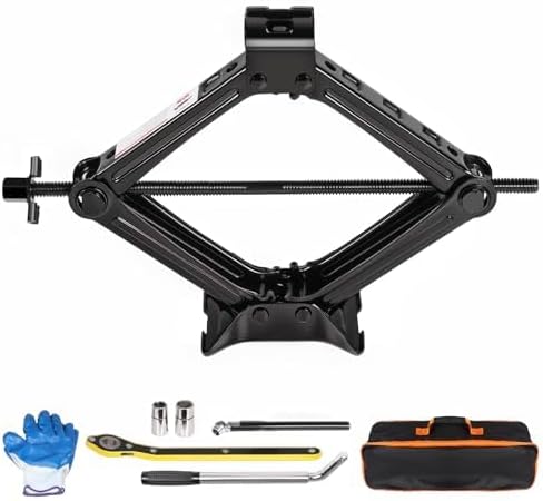 Amazon.com: KROAK Scissor Jack Lift 2T, Car Jack Kit Tire Jack with ...