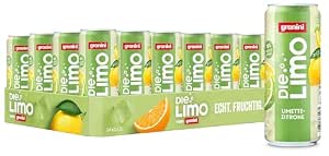 Die Limo von granini Limette-Zitrone (24 x 0,33L), trendige Dose to go ...