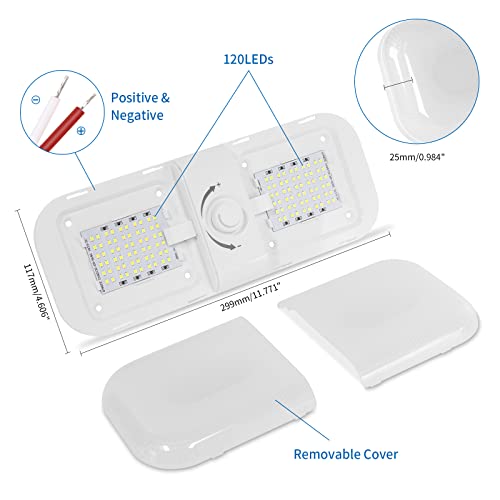 Snapklik.com : RV Lights Interior 12V RV LED Ceiling Double Dome Light ...