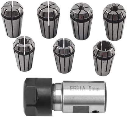 Chazcool 7PCS ER11 Collet Set, 1-7mm Spring Collet Set with 5mm Motor ...