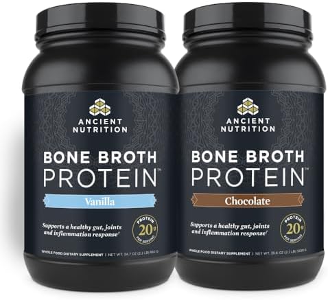 Amazon.com: Ancient Nutrition Bone Broth Protein Powder, Chocolate, 40 ...