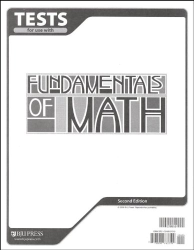 Fundamentals of Math Testpack 2nd Edition: Bob Jones University Press ...