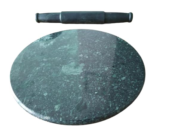 Buy Vedant Marbel & Handicraft Green Marble Chakla/Stone Rolling Pin ...