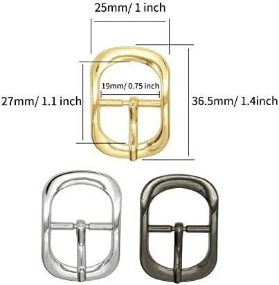 Amazon.com: Asamuyu 30pcs Single Prong Buckles, Center Bar Belt Buckles ...