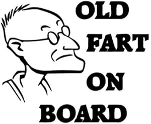 Amazon.com - 2 Pack - Old Fart On Board - Decal Vinyl Sticker Graphics ...