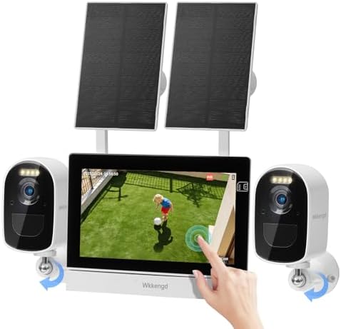 Amazon.com : Wkkengd Solar Wireless Security Camera System, 4MP Battery ...