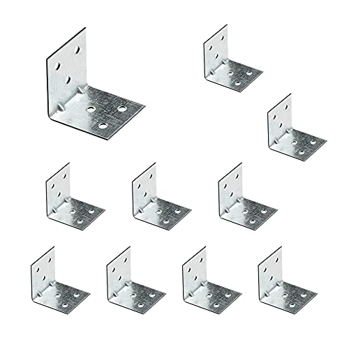 VHG Corner Brackets Wood Connectors – Pack of 10 (40 x 40 x 40 x 1.5 ...