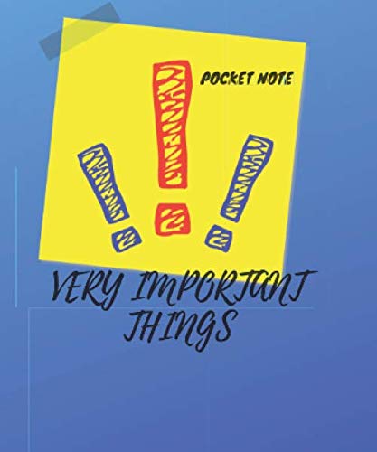 Very important things: Handy Diary Writing, Small pocket note, Travel ...