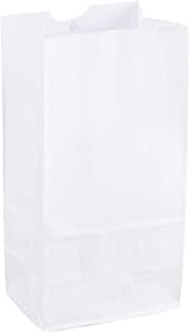 Perfect Stix - Kraft White Bag 6-100 6lb Kraft White Paper Bags- Pack ...