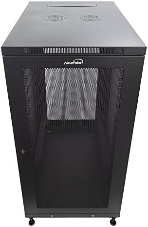 Amazon.com: NavePoint 24U Black Network Cabinet with Wheels, 33' Deep ...