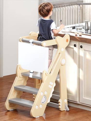 Amazon.com: Taleco Gear Foldable Toddler Kitchen Stool Helper, Toddler ...