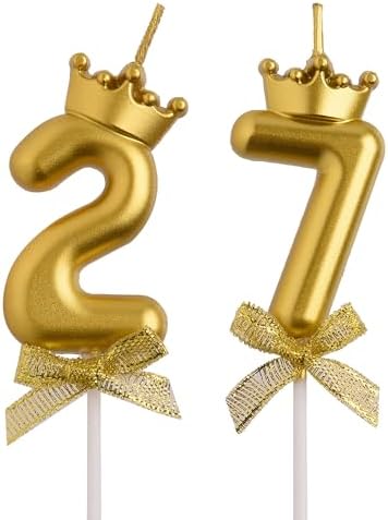 Amazon.com: 27th & 72nd Number Birthday Candles for Cake Topper, Number ...