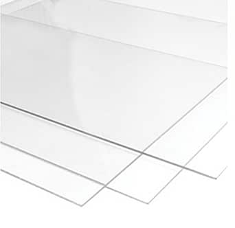 RuudraScott 500mm x 500mm Clear Acrylic Perspex Plastic Sheet - 2mm ...