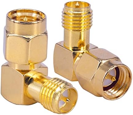 Amazon.com: Boobrie 2-Pack SMA 90 Degree Adapter SMA Male to RP-SMA Female Right Angle Connector ...