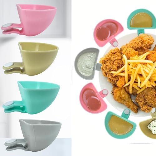 Amazon.com: Dip Clip Bowl Plate Holder | pack of 4 | aesthetic Colors ...