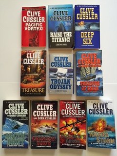 Clive Cussler (Dirk Pitt Set of 10) Pacific Vortex; Raise the Titanic ...