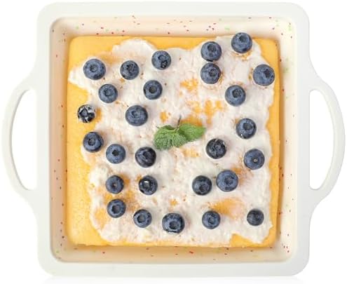 Amazon.com: AOTASO Silicone 8x8 Square Baking Pan Nonstick Square Cake ...