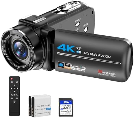 Amazon.com : KOMERY 4K Video Camera Camcorder,10X Optical Zoom Vlogging ...