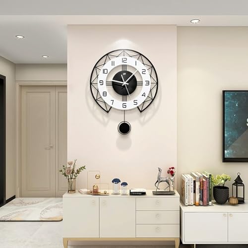 Amazon.com: Large Modern Pendulum Wall Clock,20 in Wall Clocks for ...