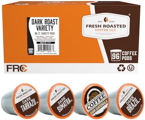 Amazon.com: Fresh Roasted Coffee, Dark Roast Blend Variety Pack K-Cup ...