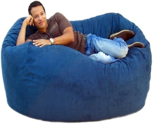 Puf grande y cómodo (6 pies), Microfibra, Marino – Yaxa Colombia