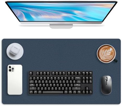 Amazon.com : Leather Desk pad Protector, Office Mat, Large Mouse Mat ...